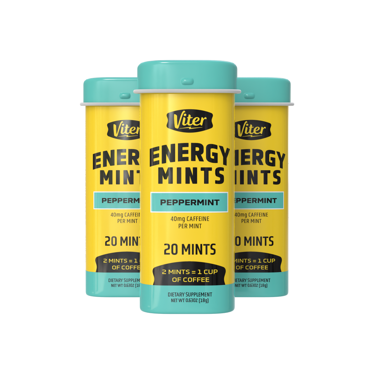 Powerful Energy Mints & Energy Gum - Sugar Free, Caffeine, B Vitamins ...